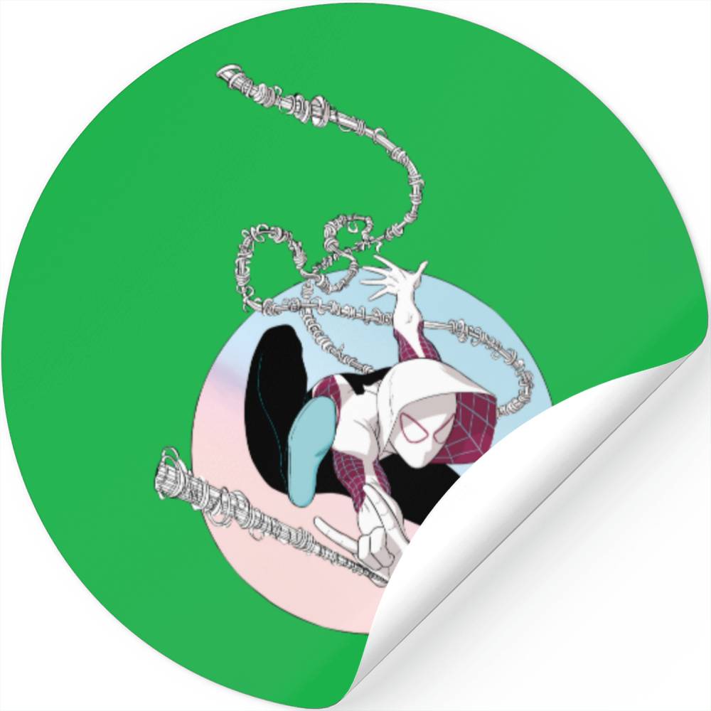 Spider-Gwen Binary Code Stickers Designed & Sold By Greg Myers