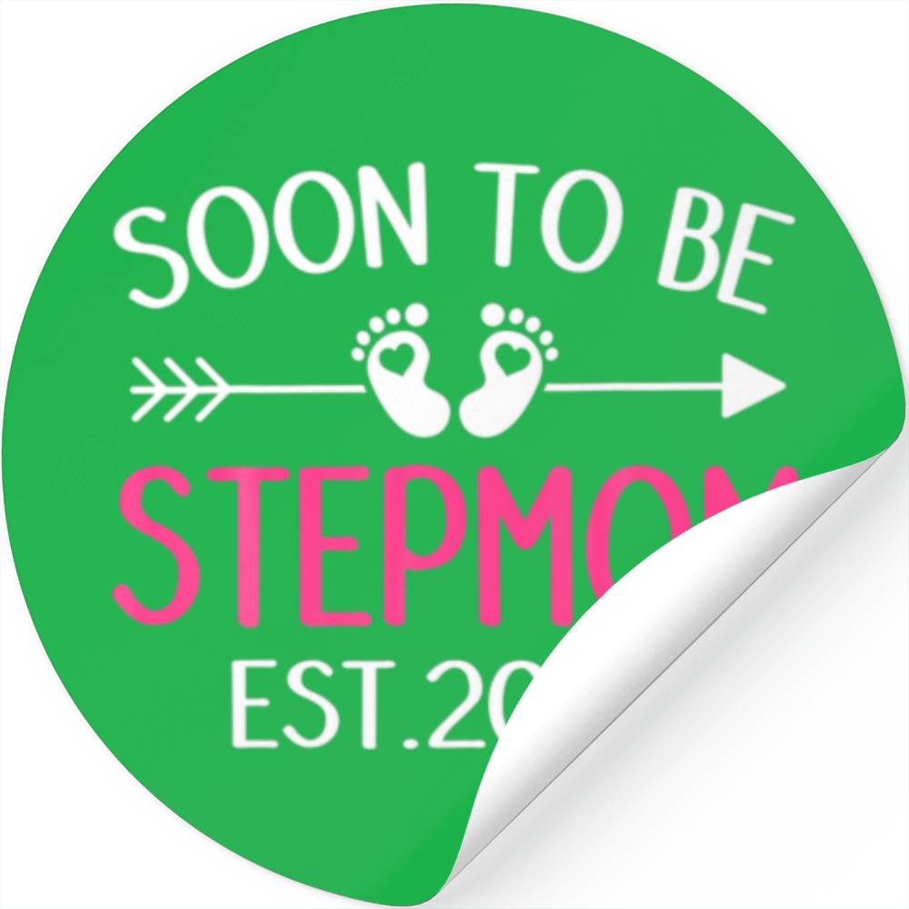 Vintage Soon To Be Stepmom Gender Reveal Family Stickers Designed ...