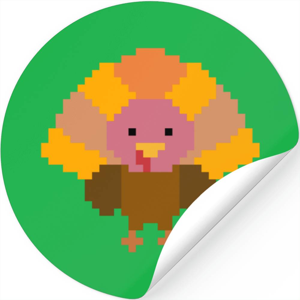 Turkey - Pixel Art Stickers Designed & Sold By CarriBrown