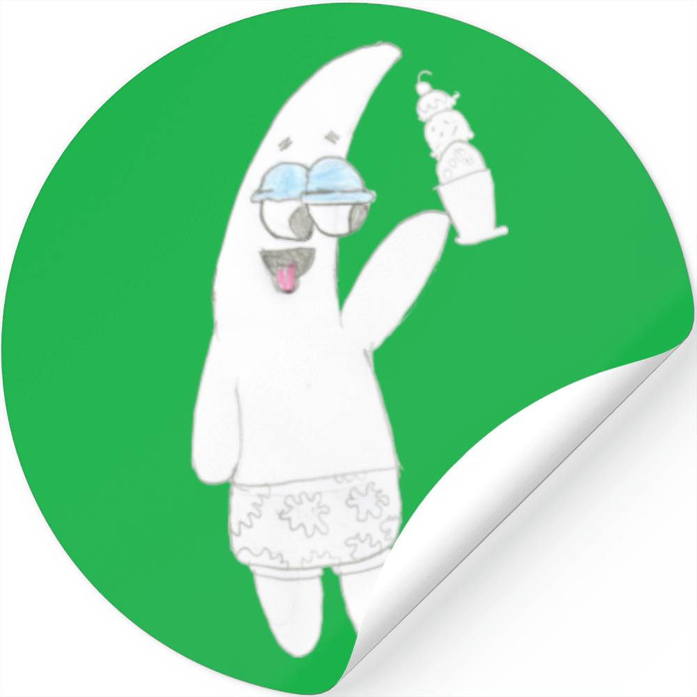 Cute Patrick Ice Cream Cone - Kids Pencil Drawing Stickers Designed ...