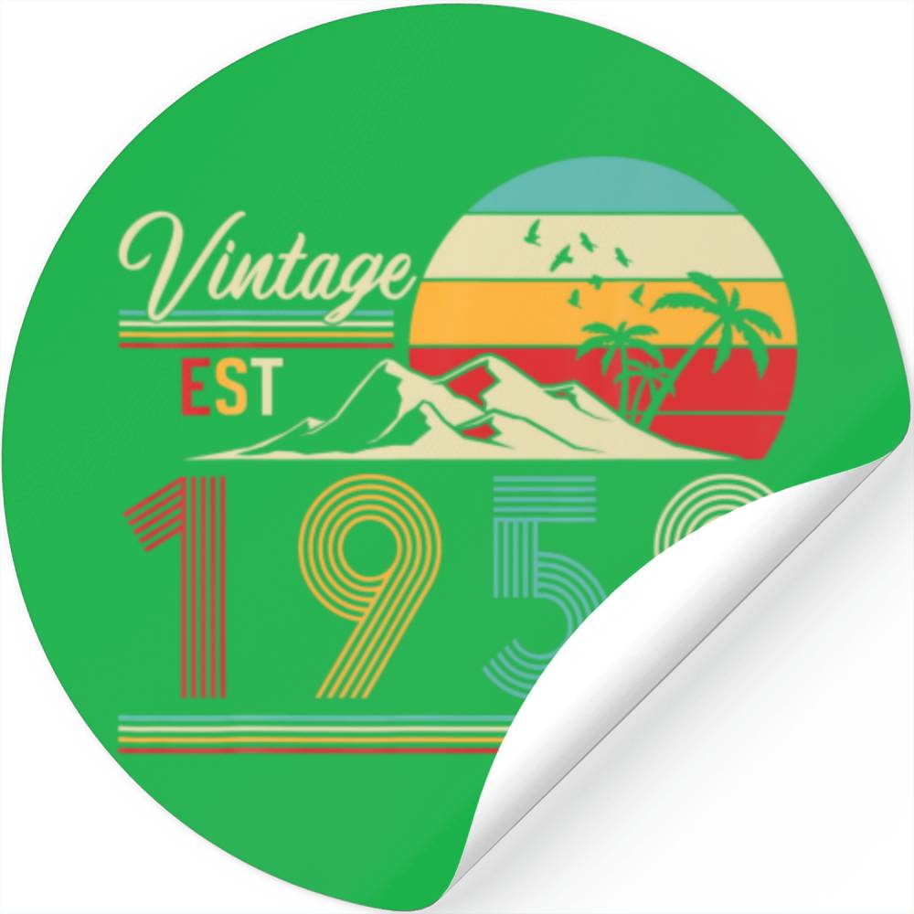 Vintage EST 1959 Limited Edition 63Rd Birthday Gif Stickers Designed ...