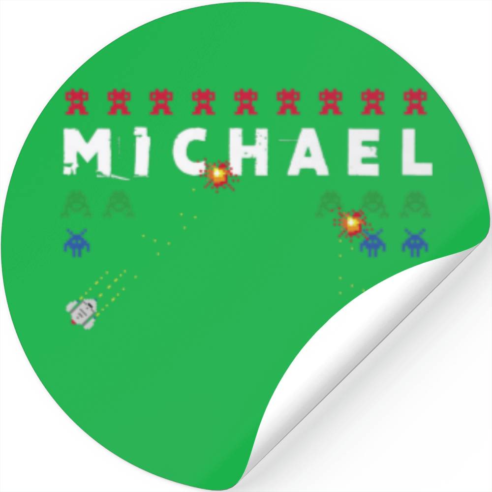 Michael - Gamer 80S Space Retro Arcade Stickers Designed & Sold By ...