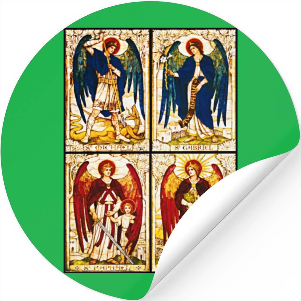 The Four Archangels Michael Gabriel Raphael Uriel Stickers Designed ...
