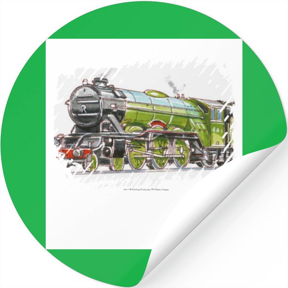 Illustration Of The Flying Scotsman Train Stickers Designed & Sold By ...
