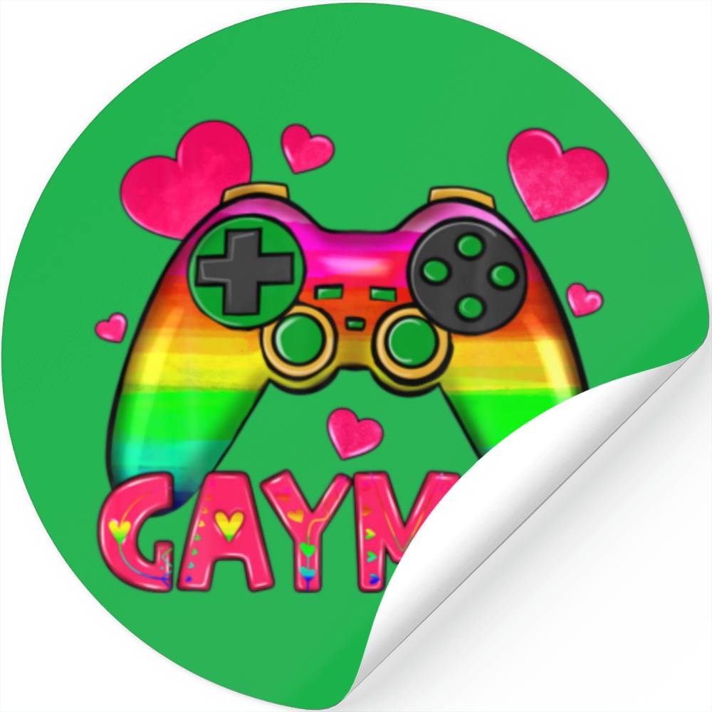 Gaymer Gay Pride Flag LGBT Gamer LGBTQ Gaming Game Stickers Designed ...