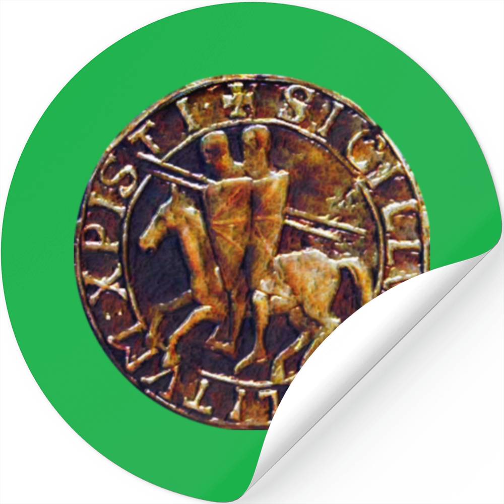 Medieval Seal Of The Knights Templar Stickers Designed & Sold By BoJackson