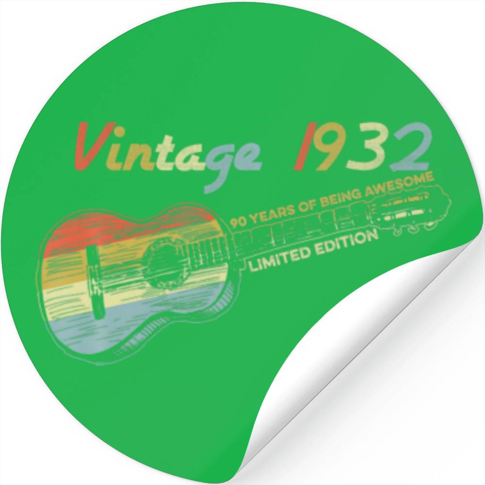 Vintage 1932 Limited Edition 90 Years Of Being Awe Stickers Designed ...