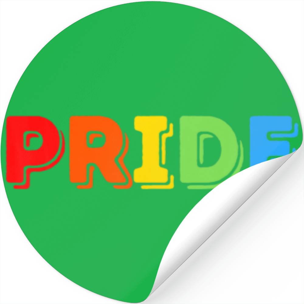 Rainbow Pride Month Gay Lesbian LGBTQIA Fun Men W Stickers Designed ...