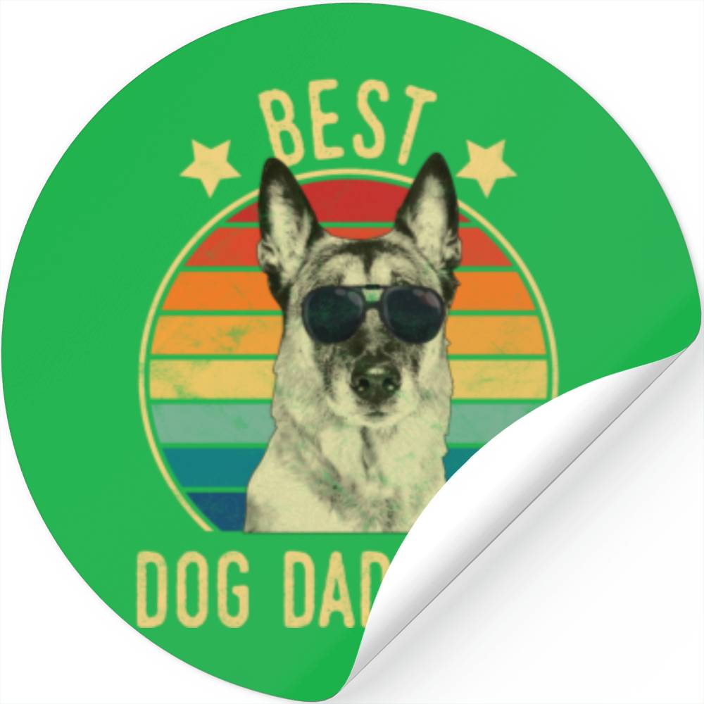 Best Dog Dad Ever Belgian Malinois Father's Day Gi Stickers Designed ...