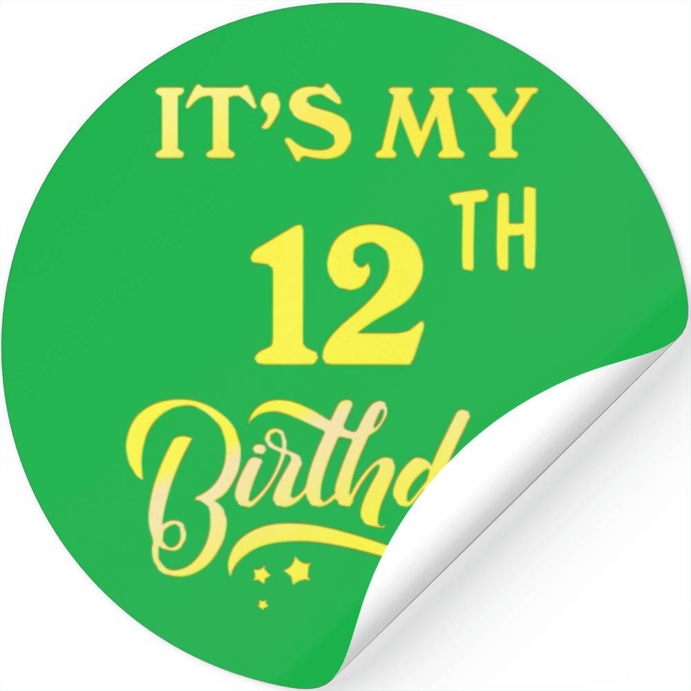 It's My 12Th Birthday 12 Years Old 12Th Birthday G Stickers Designed ...