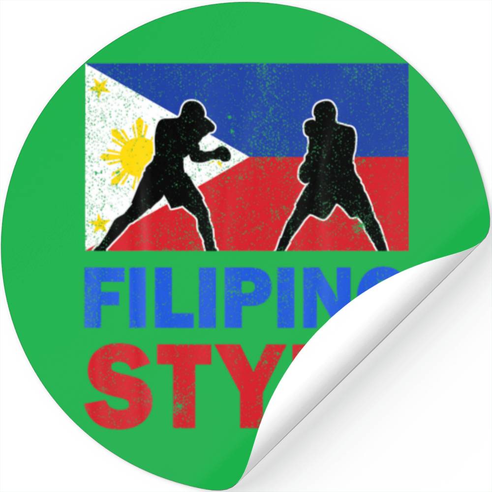 Philippine Flag Filipino Boxing Club Vintage Stickers Designed & Sold ...