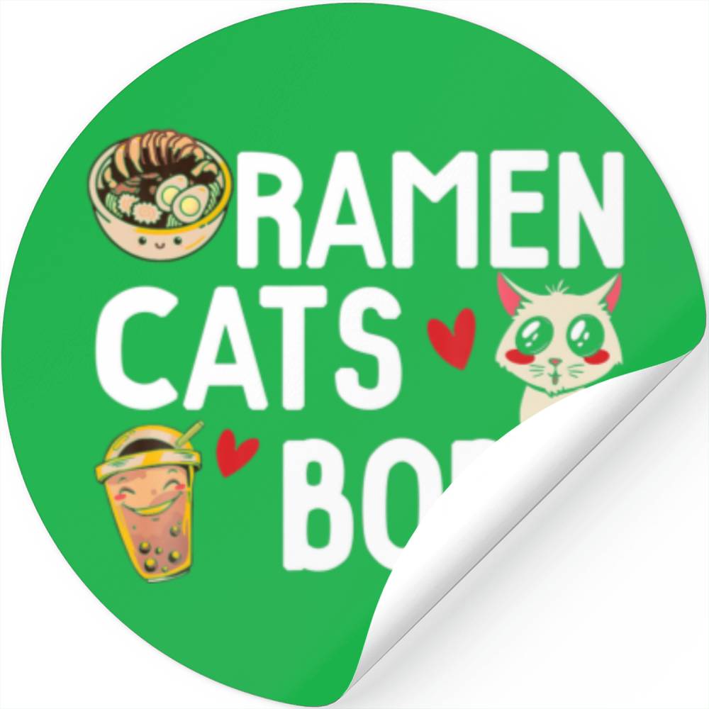 Ramen Boba Tea K-Pop Japanese Noodles Anime Stickers Designed & Sold By ...