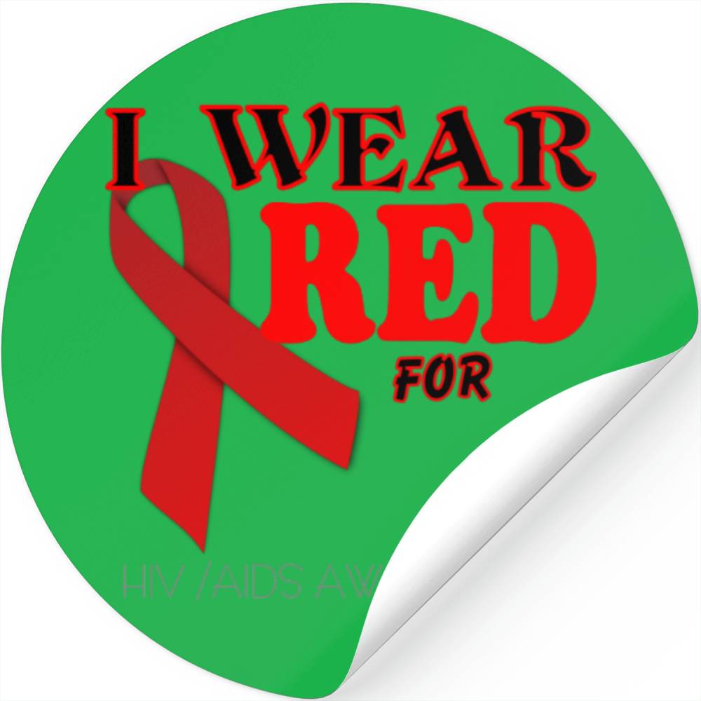 HIV AIDS AWARENESS TEMPLATE .png Stickers Designed & Sold By Brian Nguyen