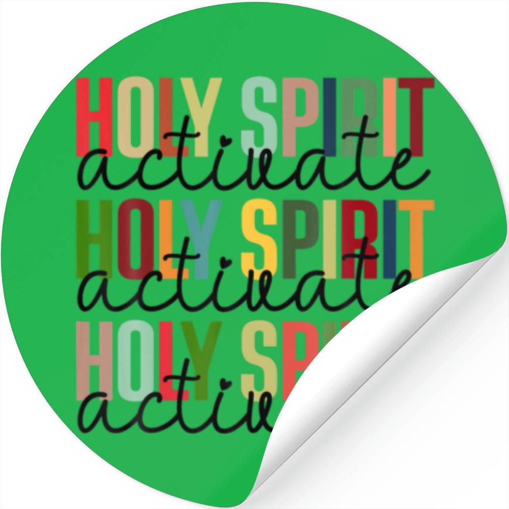 Holy Spirit Activate Holy Spirit Leopard Sublimati Stickers Designed ...