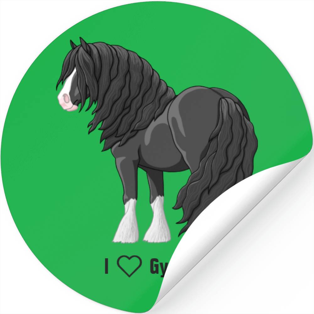 I Love Black Gypsy Vanner Draft Horses Stickers Designed & Sold By ...