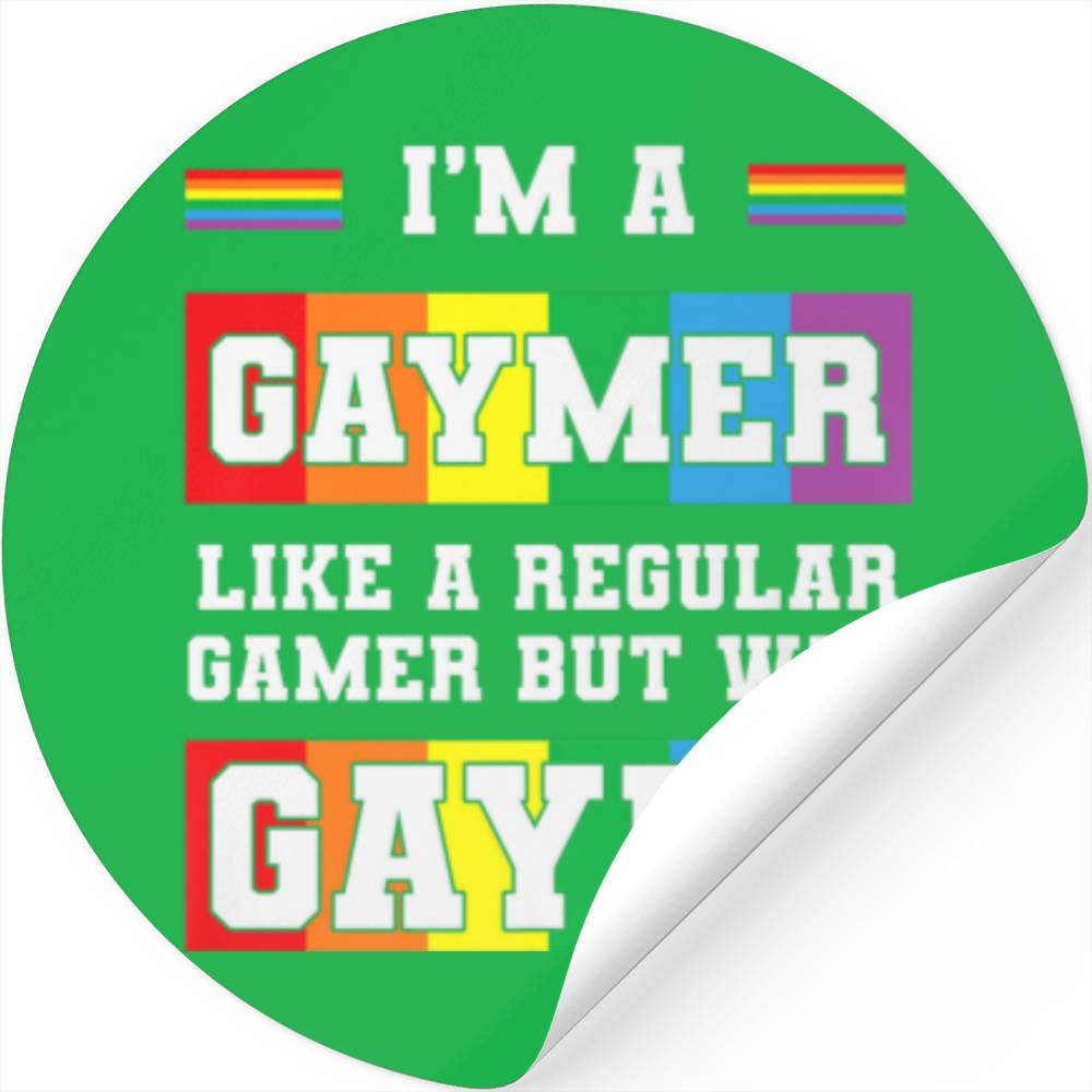 Pride Month I'm A Gaymer Gamer LGBT Flag Stickers Designed & Sold By ...