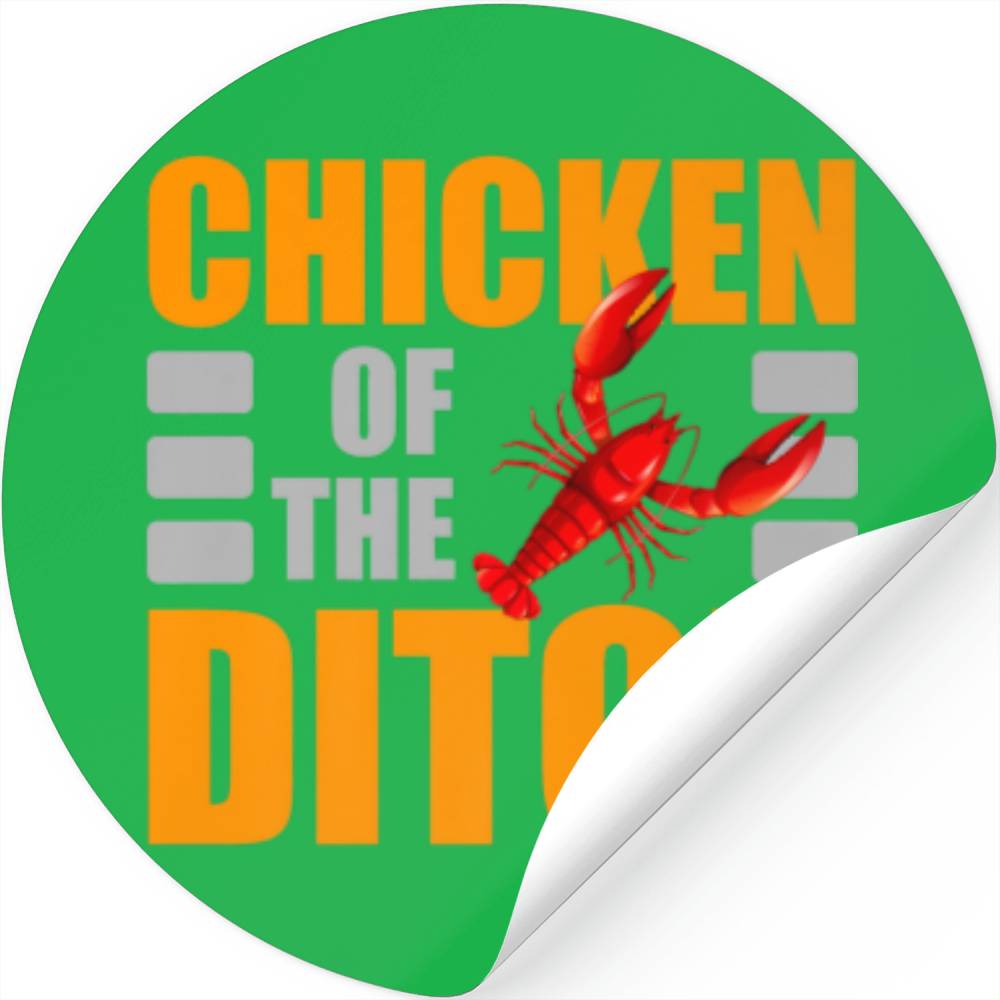 Chicken Of The Ditch Crawfish Lobster Crayfish Yab Stickers Designed ...