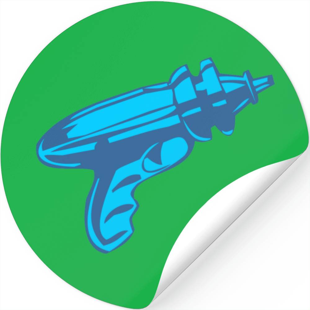 Sci-Fi Ray Gun Laser Pistol Stickers Designed & Sold By Martin Smith