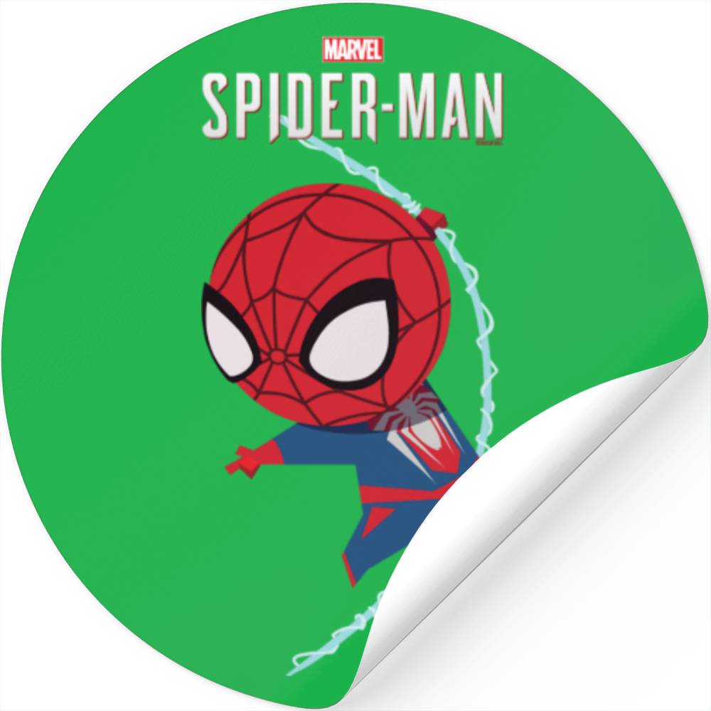 Marvel's Spider-Man | Cartoon Spidey Swinging Stickers Designed & Sold ...