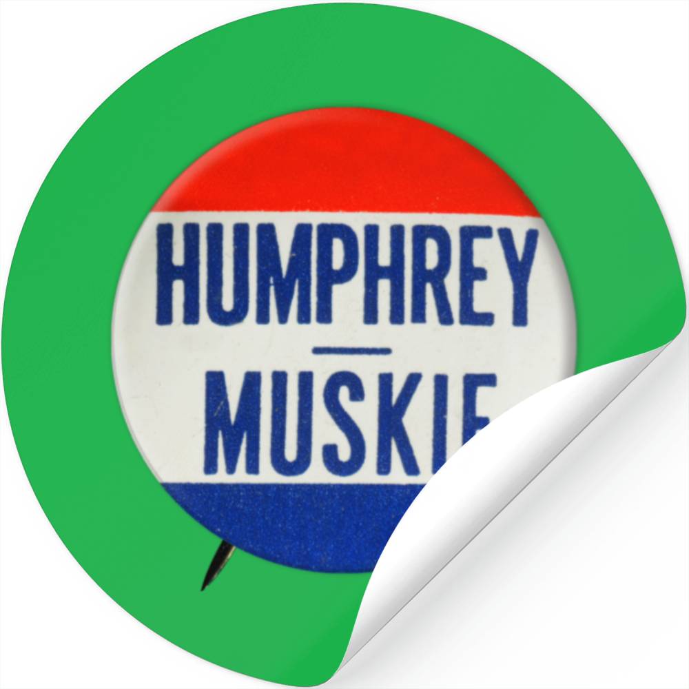 Vintage 1968 Hubert Humphrey Edmund Muskie Stickers Designed & Sold By ...