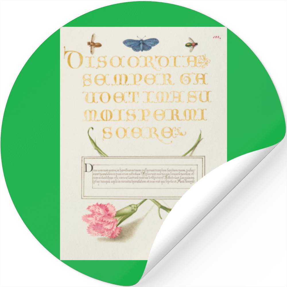 Insects, Carnation, And Judas Tree From Mira Calli Polo Stickers