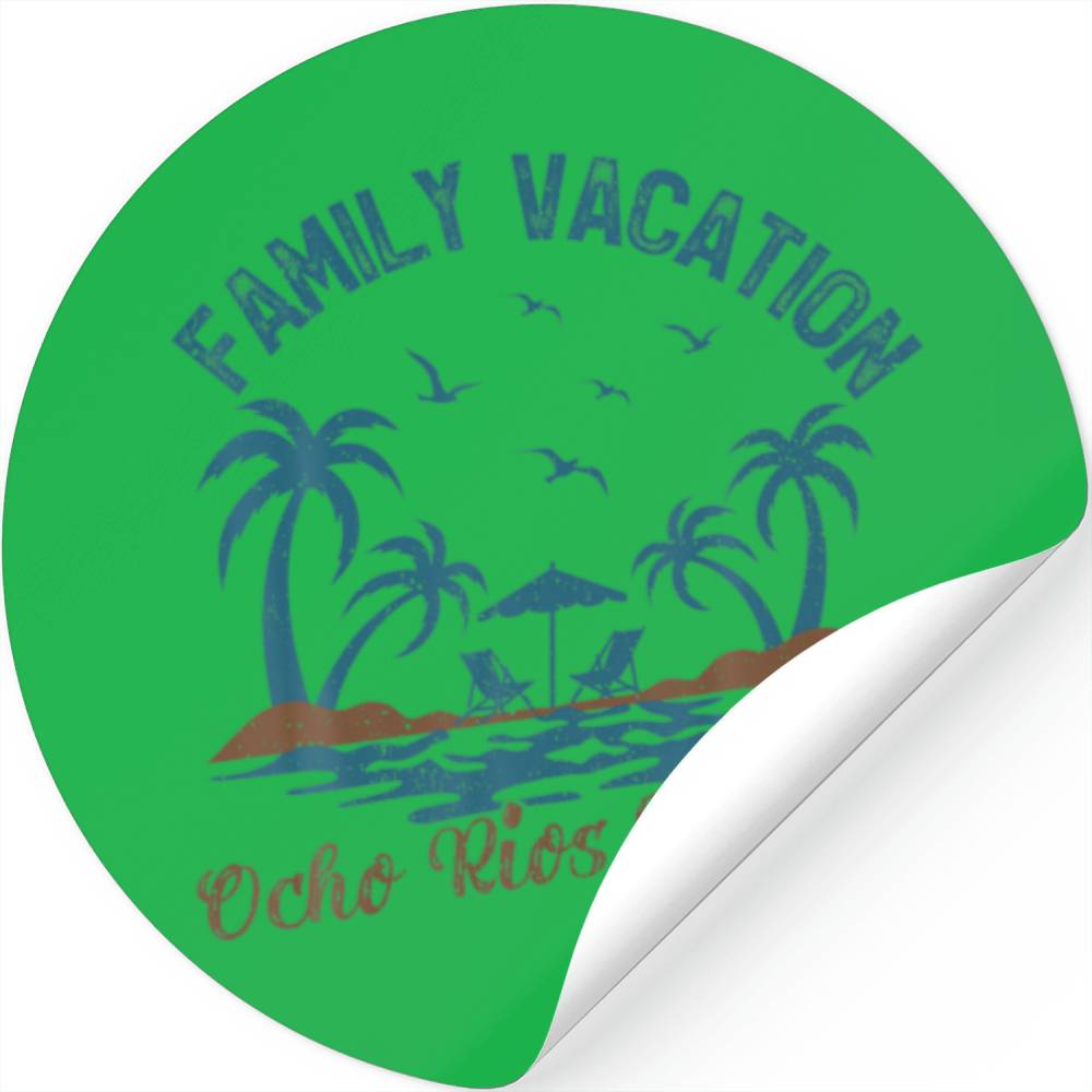 Family Vacation 2022 Palm Tree Jamaica Ocho Rios B Stickers Designed ...