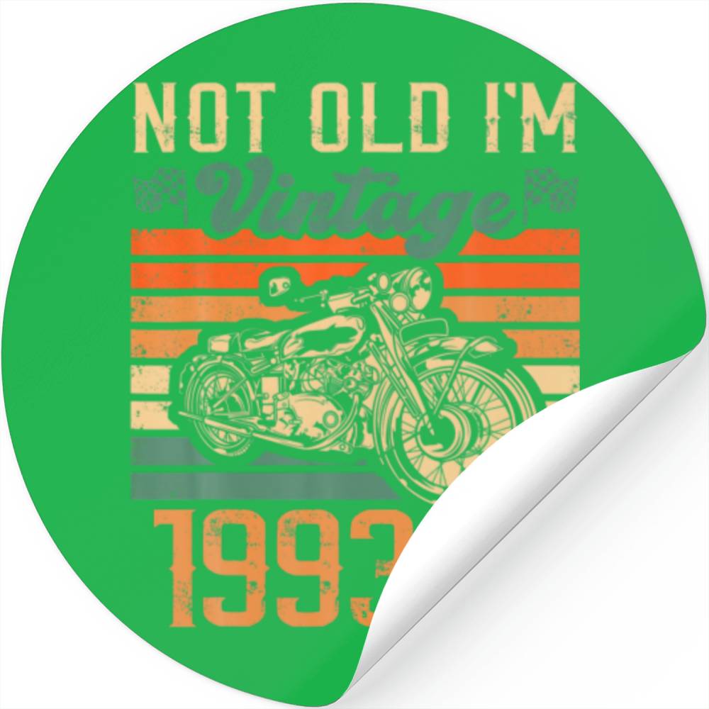 Vintage 1993 Classic Motorcycle 29 Years Old Birth Stickers Designed ...
