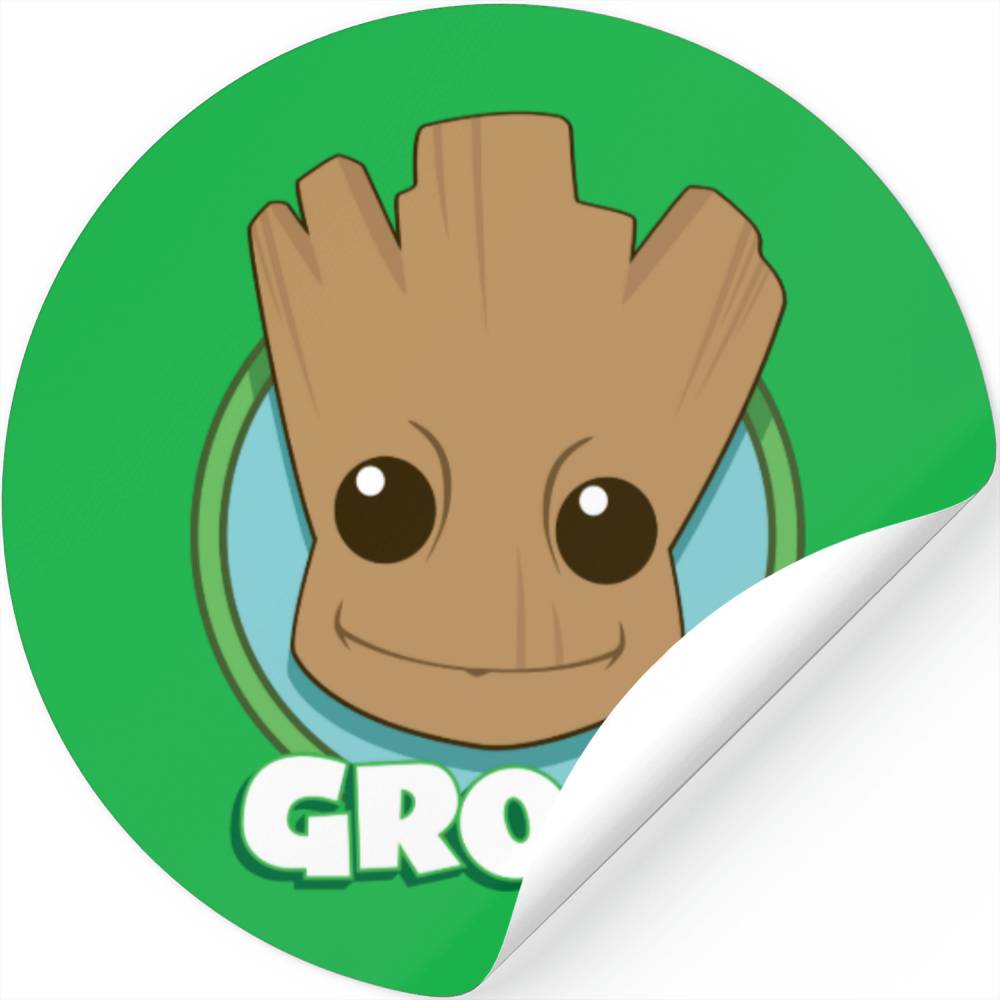 Guardians Of The Galaxy | Baby Groot Face Stickers Designed & Sold By ...