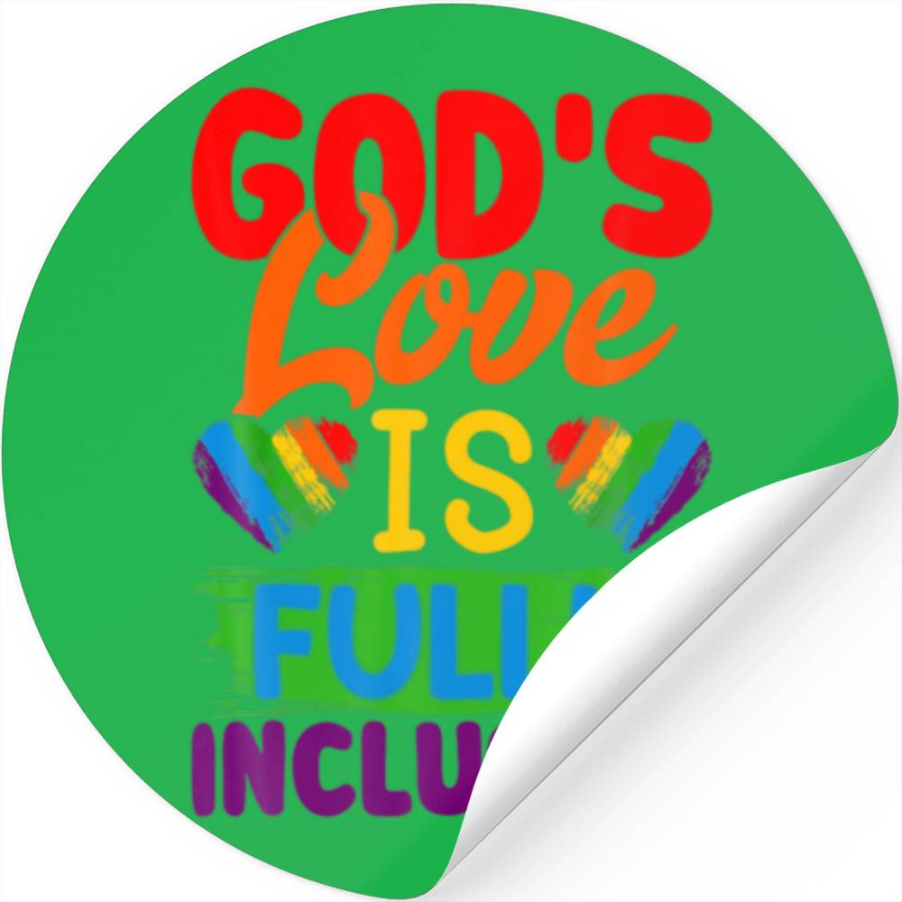 God's Love Is Fully Inclusive LGBT Pride Month Jun Stickers Designed ...