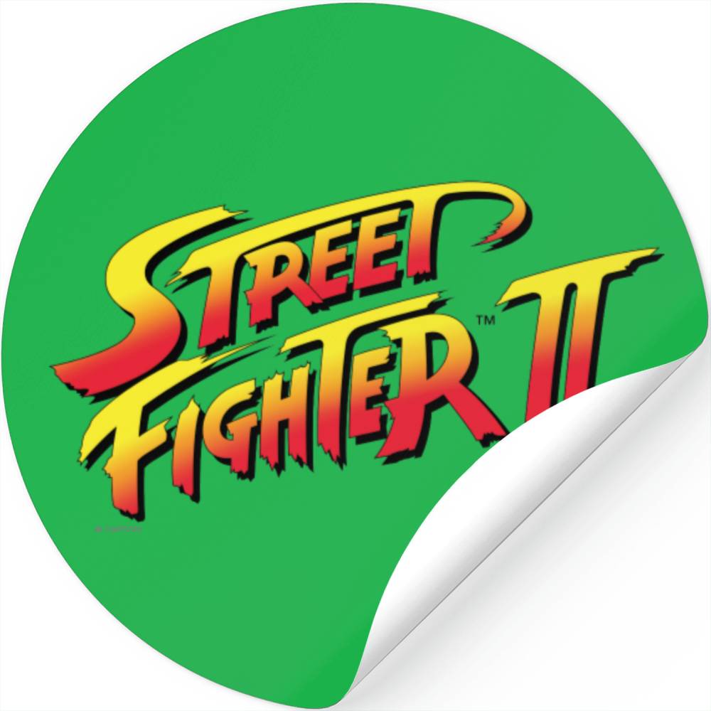 Street Fighter II Logo Stickers Designed & Sold By DaviRice