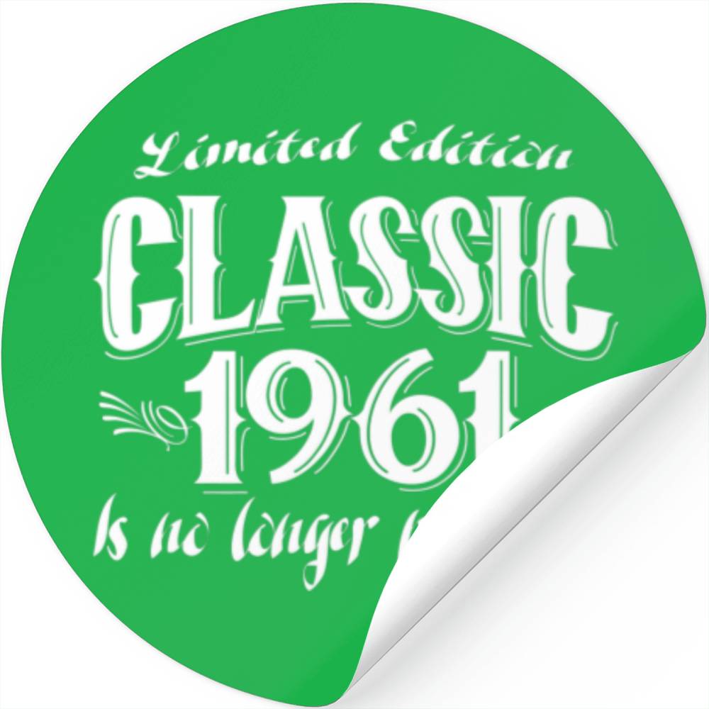 60 Year Old Vintage 1961 Limited Edition 60Th Birt Stickers Designed ...