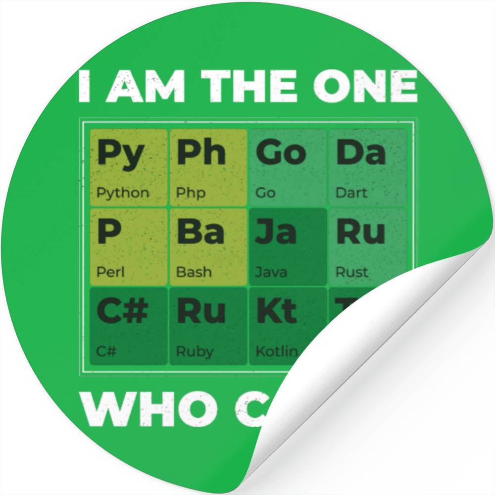 Developer Periodic Table Funny Stickers Designed & Sold By BraThompson