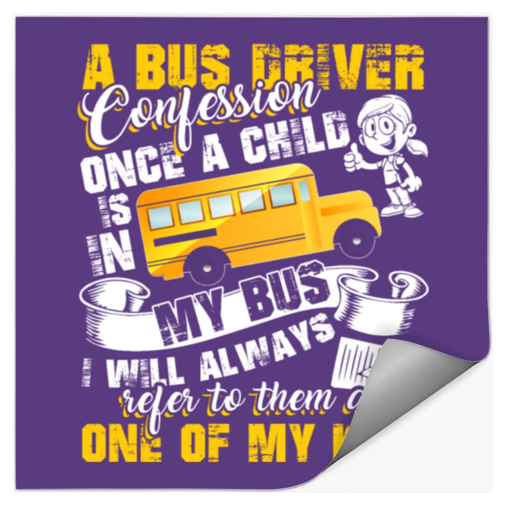 A Bus Driver Sticker, Cute School Bus Stickers Designed & Sold By Clear ...