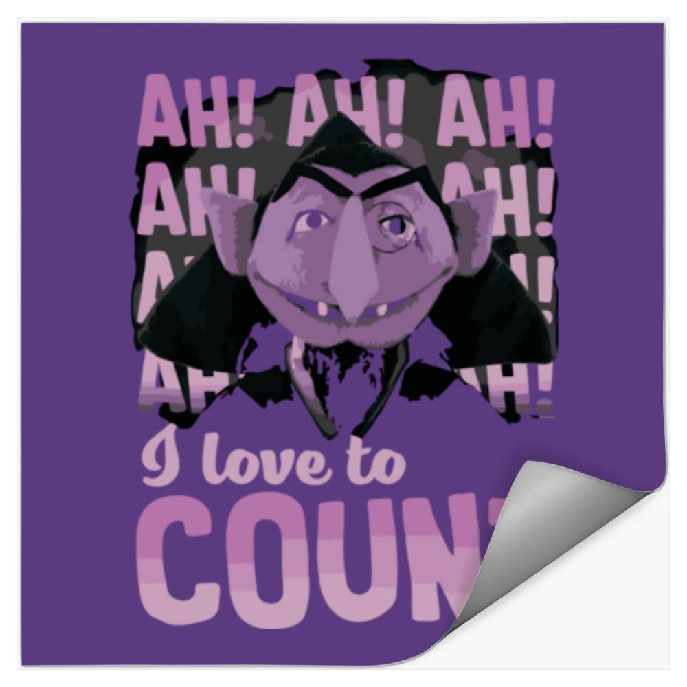 Sesame Street The Count Ah Ah Ah Stickers Designed & Sold By ...
