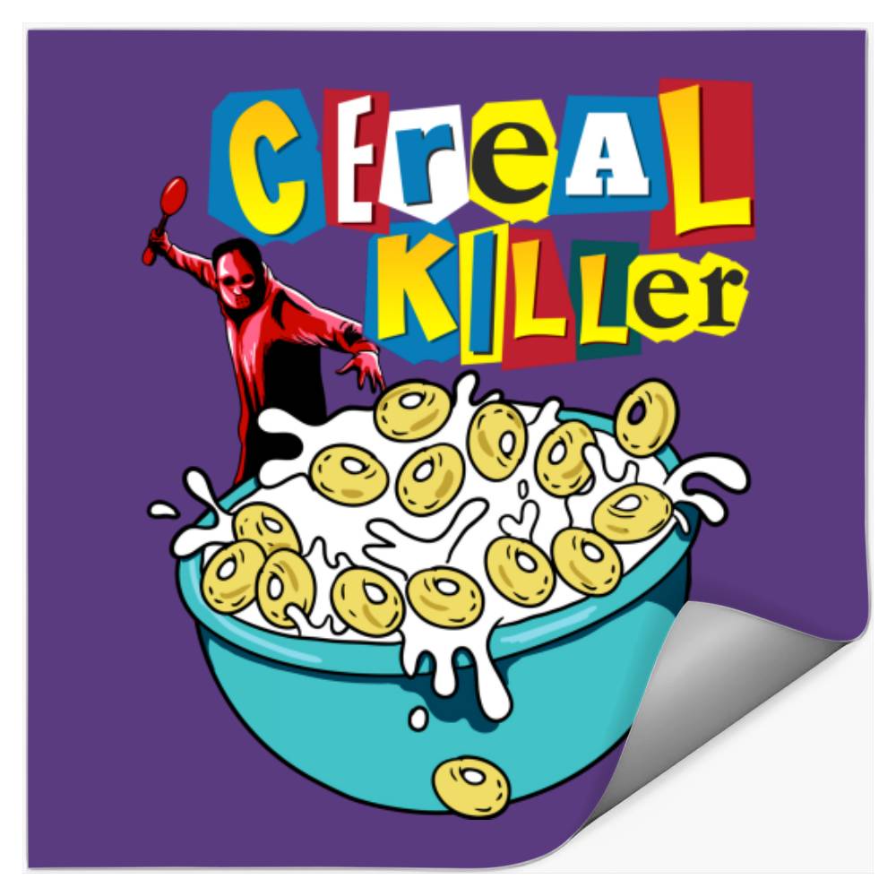 Cereal Killer Funny Stickers Breakfast CEREAL KILLER Stickers Designed ...