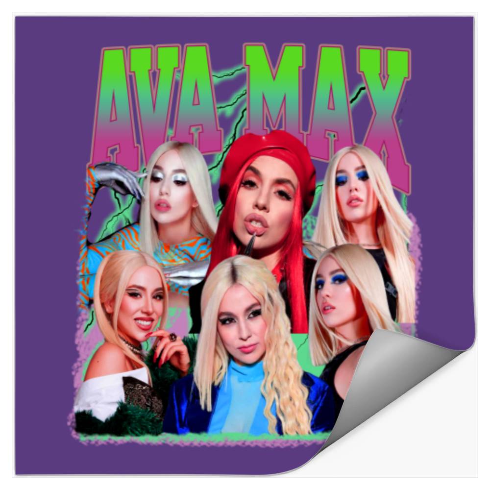 Retro Ava Max Stickers, Vintage Ava Max 90s Graphic Stickers Designed ...