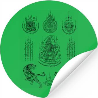 Sak Yant Traditional Thai Tattoo V01 - Sak Yant - Stickers Designed ...