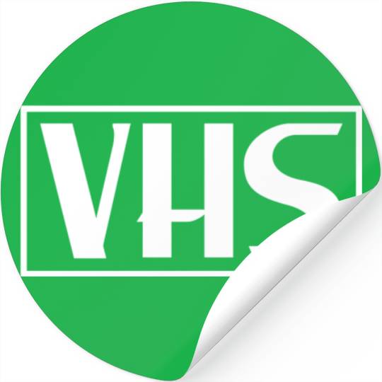 VHS Logo In White - Vhs - Stickers Designed & Sold By Carlos Figueiredo
