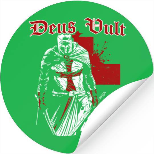 Crusader Flag Sticker Deus Vult - Knight Templar - Vintage Crusader ...