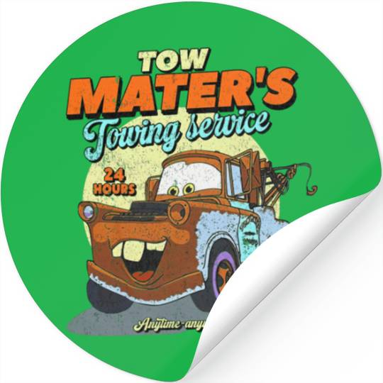 Retro 90s Tow Mater Towing Service Stickers Disney Cars Movie Stickers ...