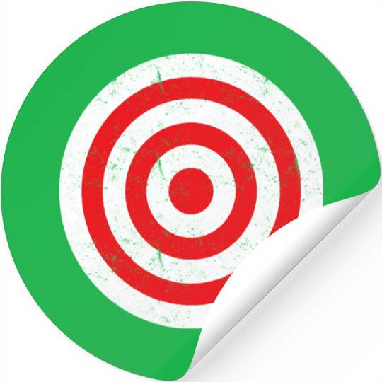 (Print On Back) Retro Bullseye Target Bulls Eye Fun Gift Stickers ...