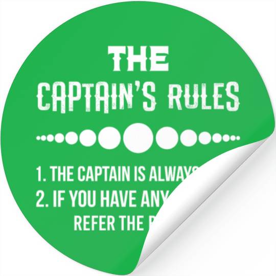 The Captains Rules Boat Boating Humor Men Designed & Sold By Dana Hora
