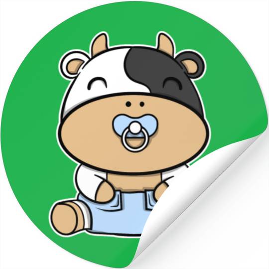 Cute Baby Cow In Diapers Designed & Sold By Ibrahim Mostafa