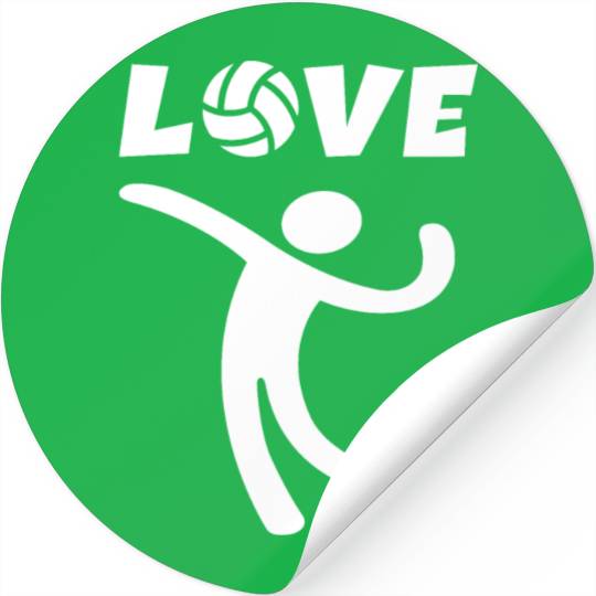 Love Volleyball Stick Figure - Beach Volleyball Designed & Sold By Eric ...