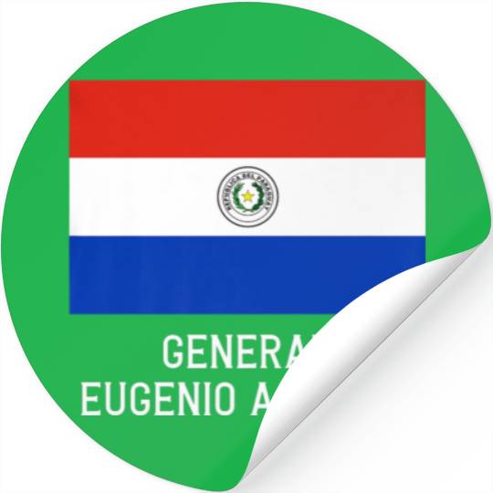 General Eugenio A. Garay Paraguay Emblem Escudo Ba Stickers Designed ...