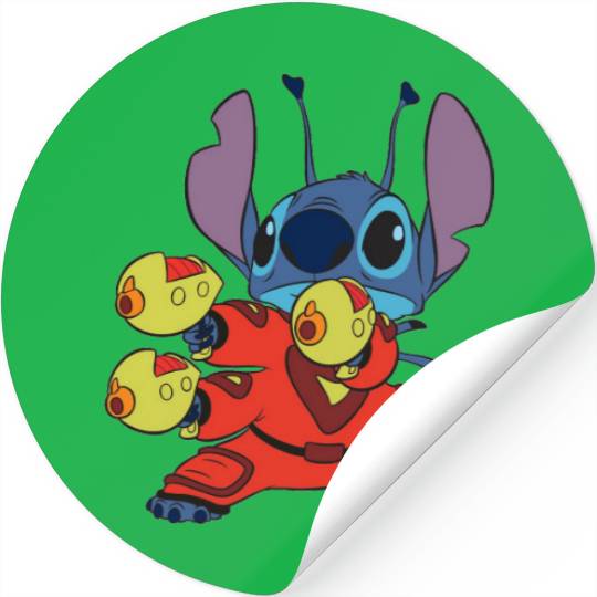 Lilo & Stitch's Stitch With Ray Guns Stickers Designed & Sold By Mark Allen