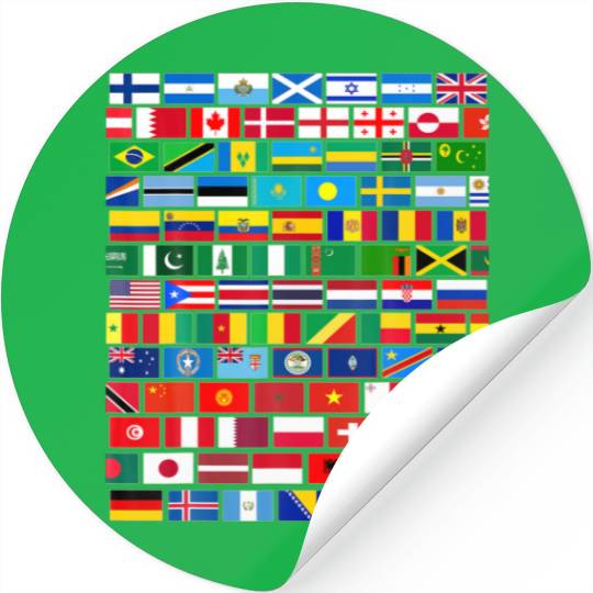 Flags Of The Countries Of The World, International Stickers Designed ...