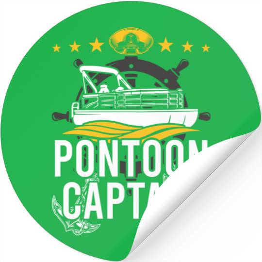 Pontoon Captain Stickers Pontooning Boating Designed & Sold By Nyn Hero