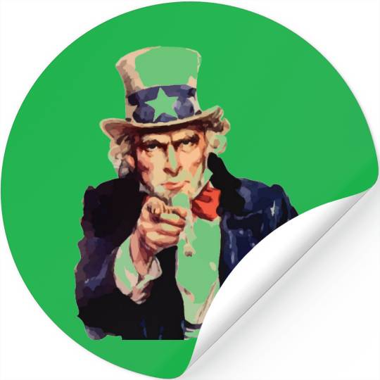 Patriotic Uncle Sam Stickers Designed & Sold By Kodi Valere