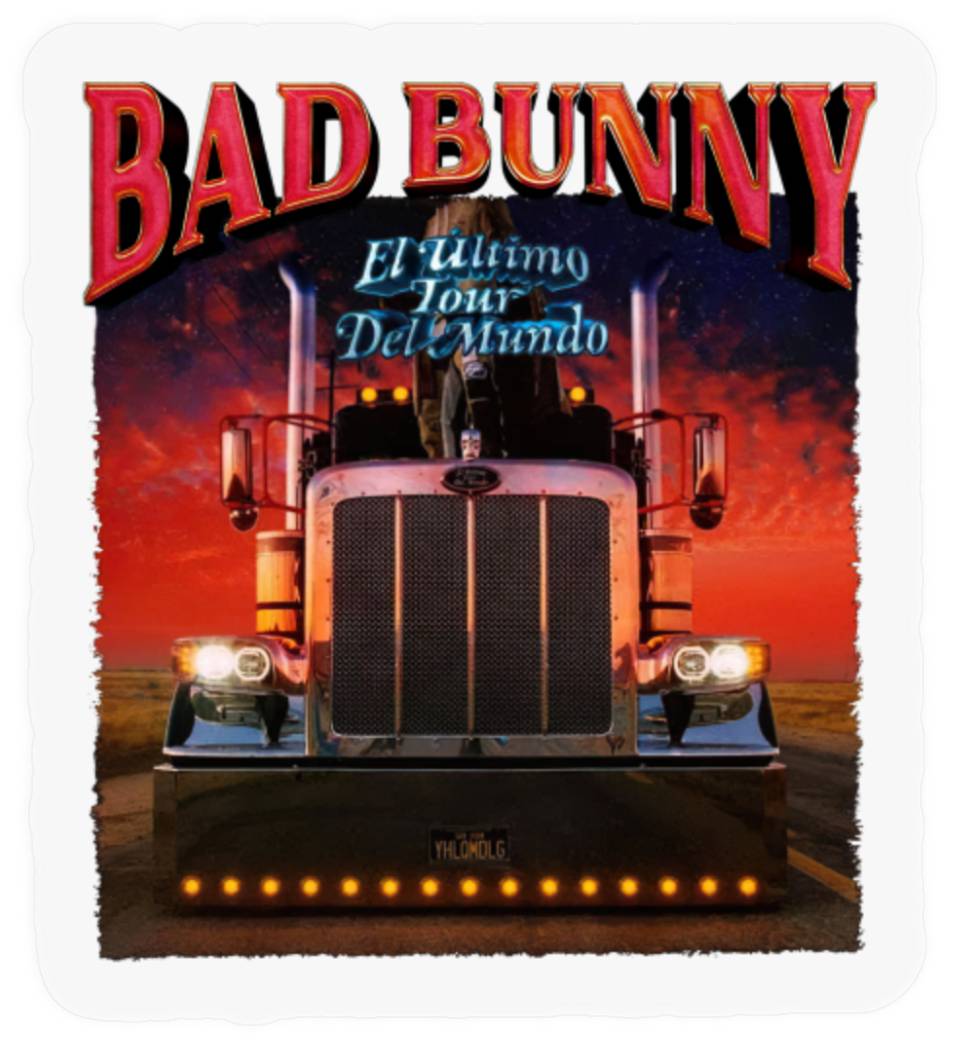 Bad Bunny El Ultimo Tour Stickers, Bad Bunny 2022 Tour Stickers, Del ...